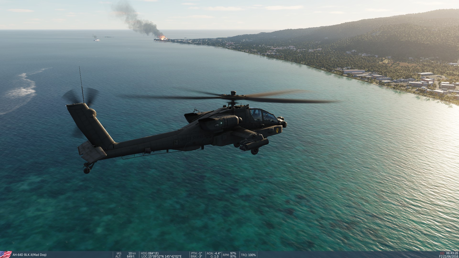 AAG_th on Twitter: "DCS: AH-64D on Marianas map Instant Action "Battle for Saipan: Dawn Invasion ...