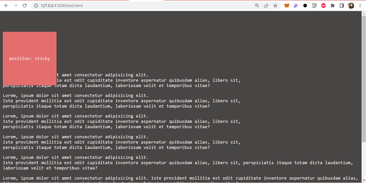 CSS Position : sticky https://t.co/4loat8iVUA - kaveri | Rattibha