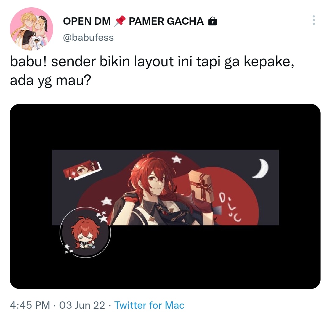 OPEN DM 📌 PAMER GACHA on Twitter: "babu! bentar deh, kalau sender bikin chara lain ada yg mau di ...
