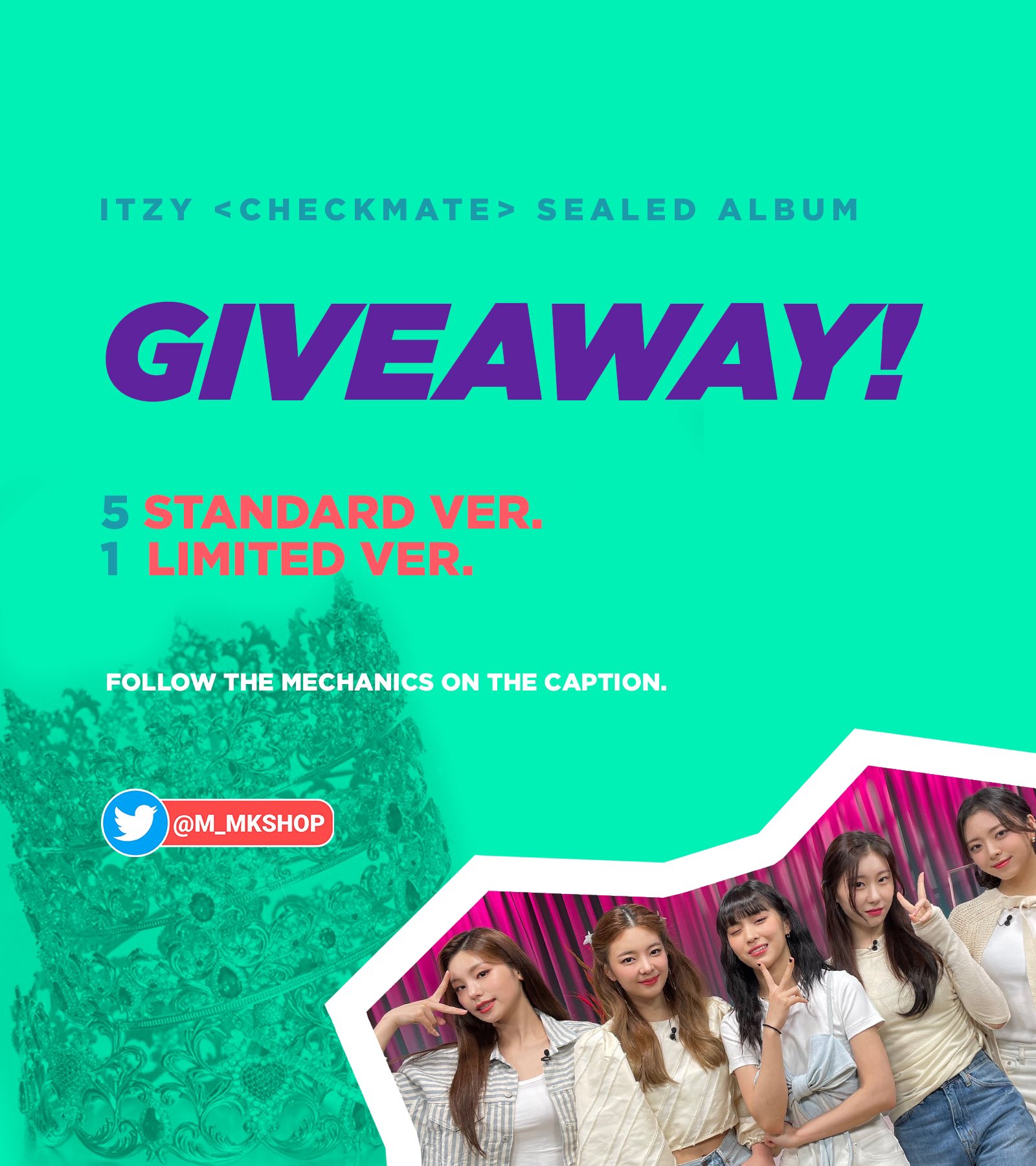 M&MK-Shop | ITZY CHECKMATE GO ♟ on Twitter: "ITZY CHECKMATE COMEBACK GIVEAWAY♟ 5 winners of ...