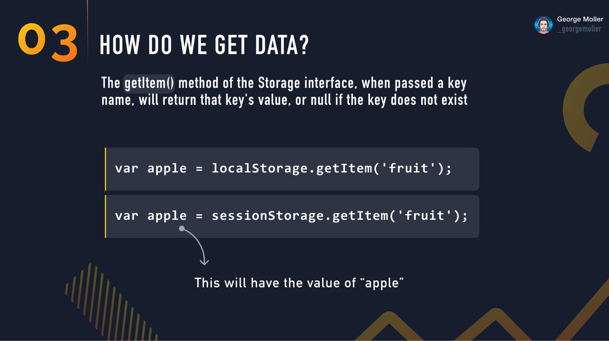 💡 JavaScript: Local Storage vs Session Storage 🧵 Thread 👇 - Thread from George Moller ...