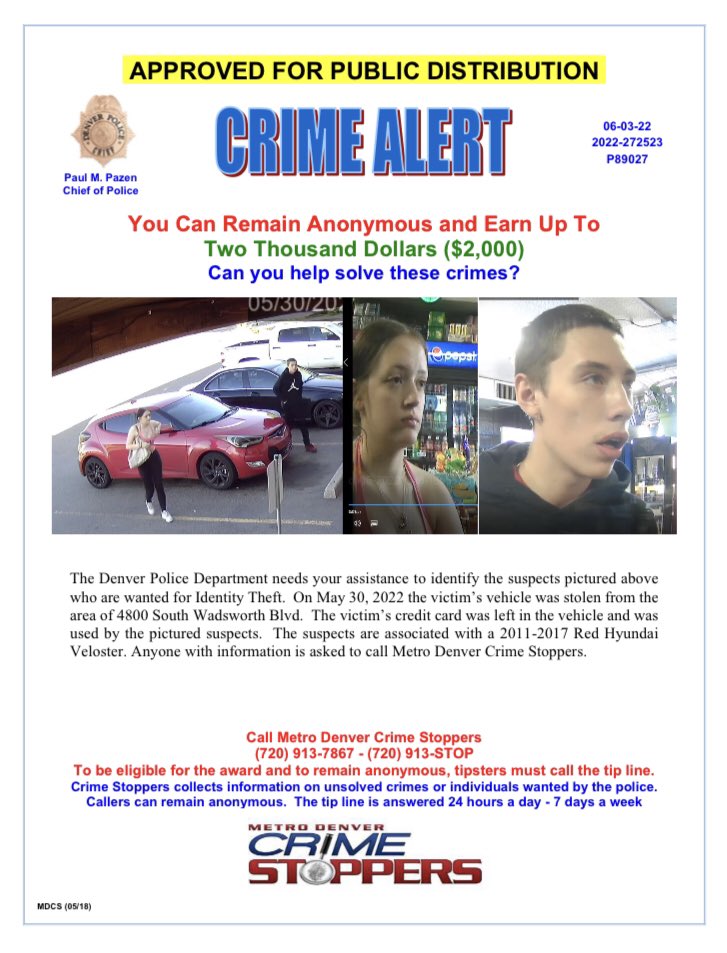 Denver Police Dept On Twitter Denver Do You Recognize These