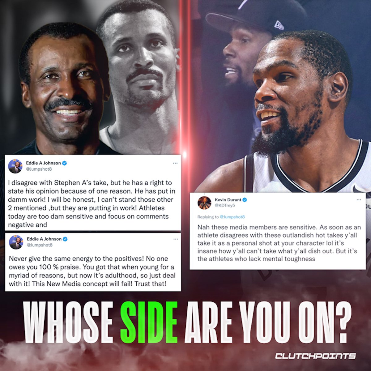 ClutchPoints on Twitter: ". @Jumpshot8 says Stephen A. Smith is entitled to his opinion, adding ...