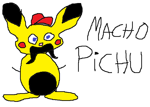 How To Draw Pikachu With A Mustache