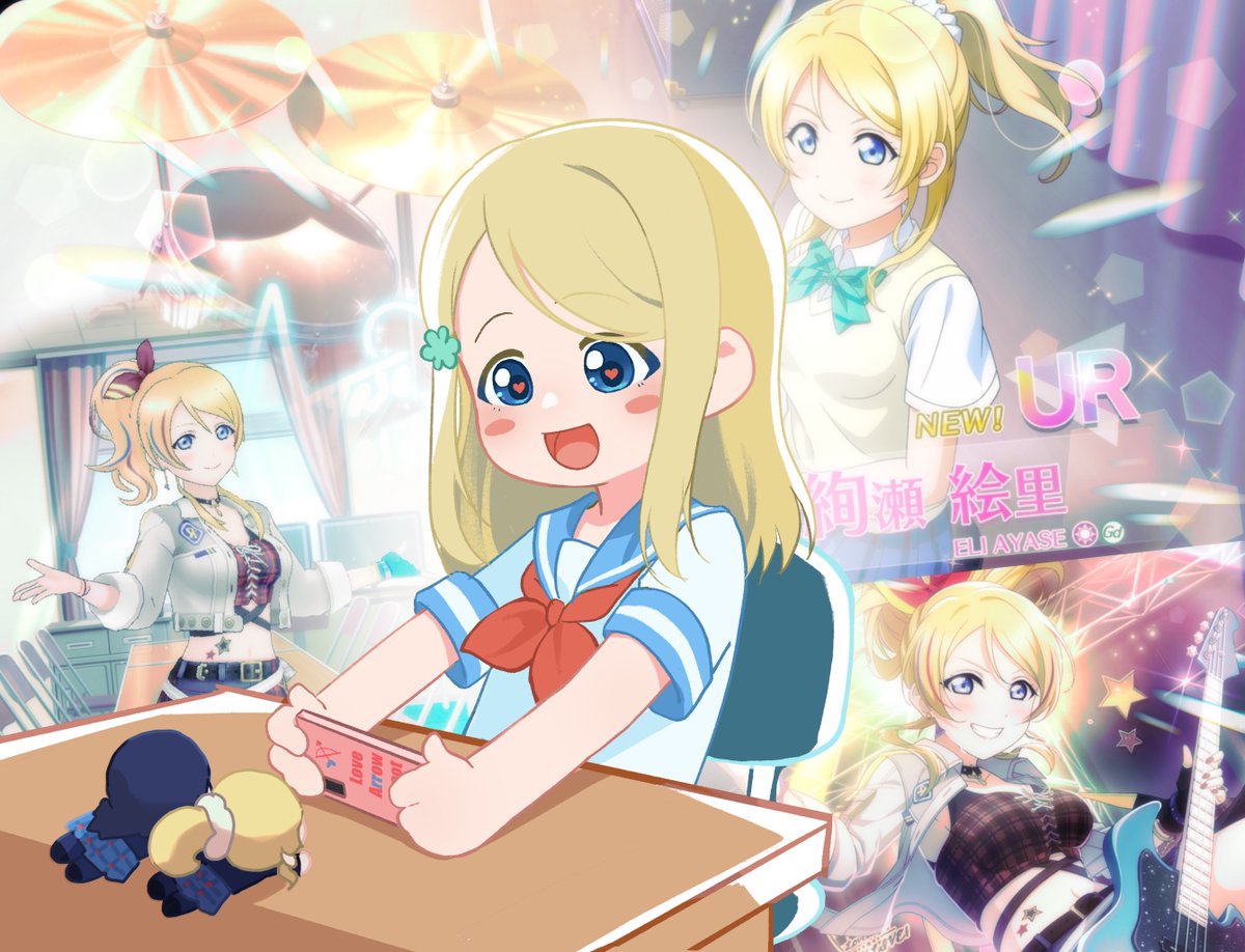 「ハハハッ!2回目で引けちゃいましたぁぁあ💙 」|JOA @skeb受付中のイラスト