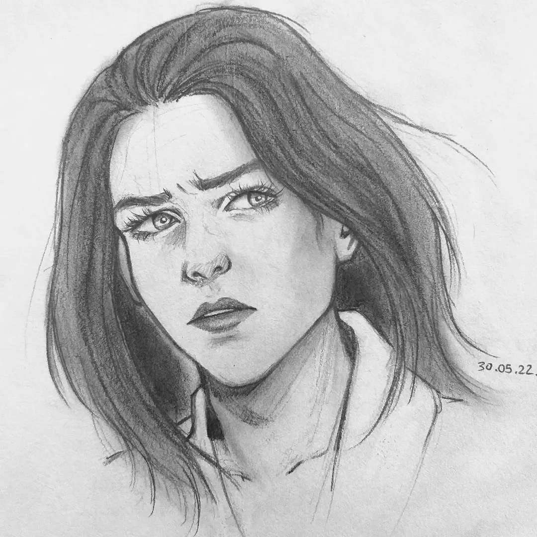 Sad Realistic Mouth Drawing