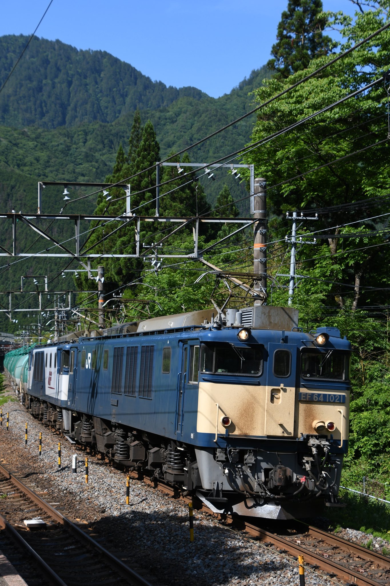 acha583 on Twitter: "R4/6/4 9089レ EF64-1021＋1017 8084レ EF64-1045＋1027 今日はロクヨンの日なので青空フリーパスで木曽路へ行き ...