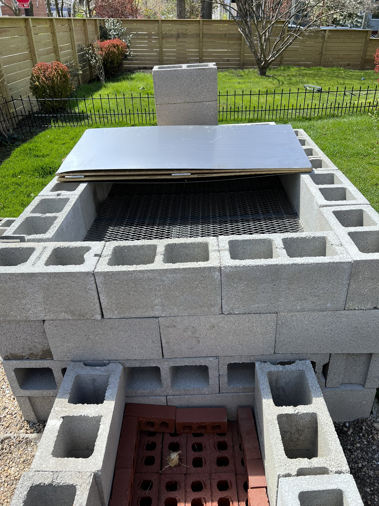 Cinder Block Smoker Pit