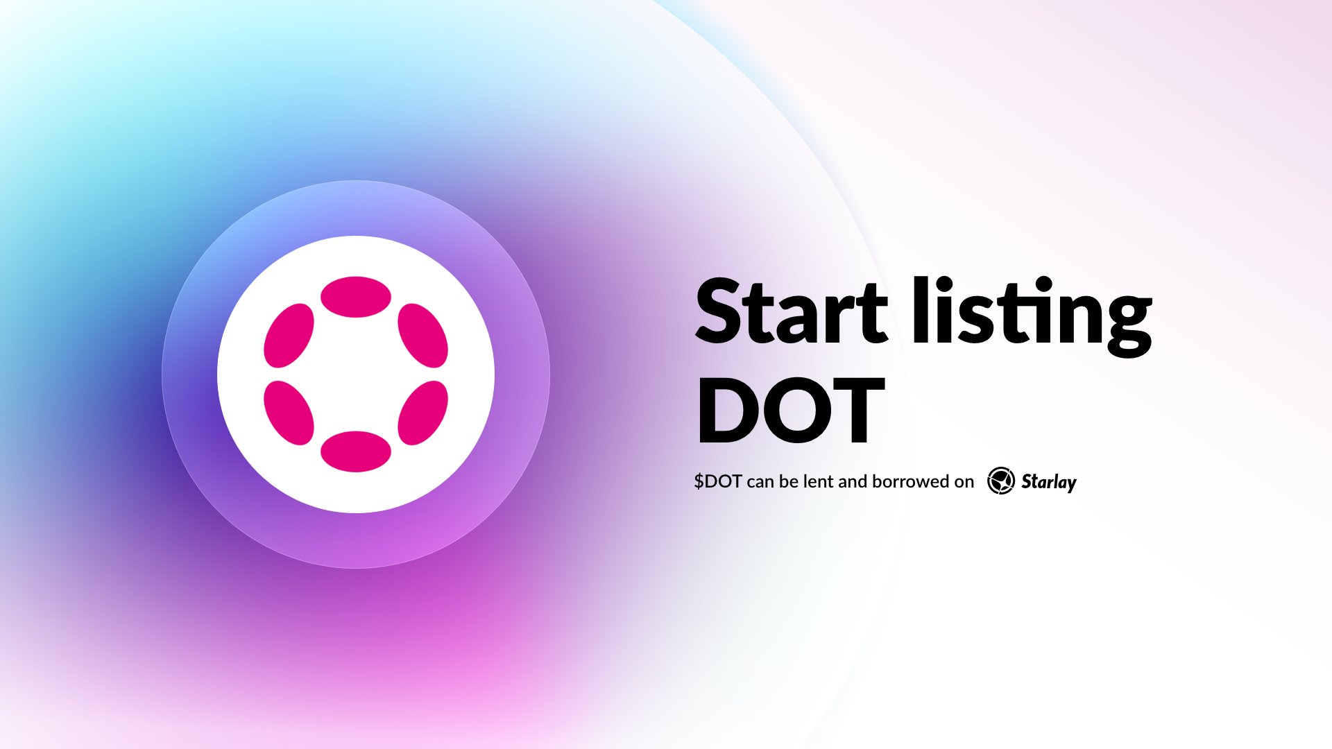Starlay Finance🚀 on Twitter: "$DOT gets listed🚀 First of all, thank you for your continued ...