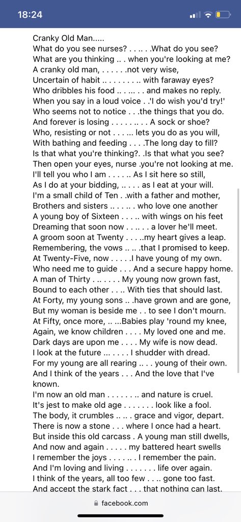 Crabby Old Man Poem Print