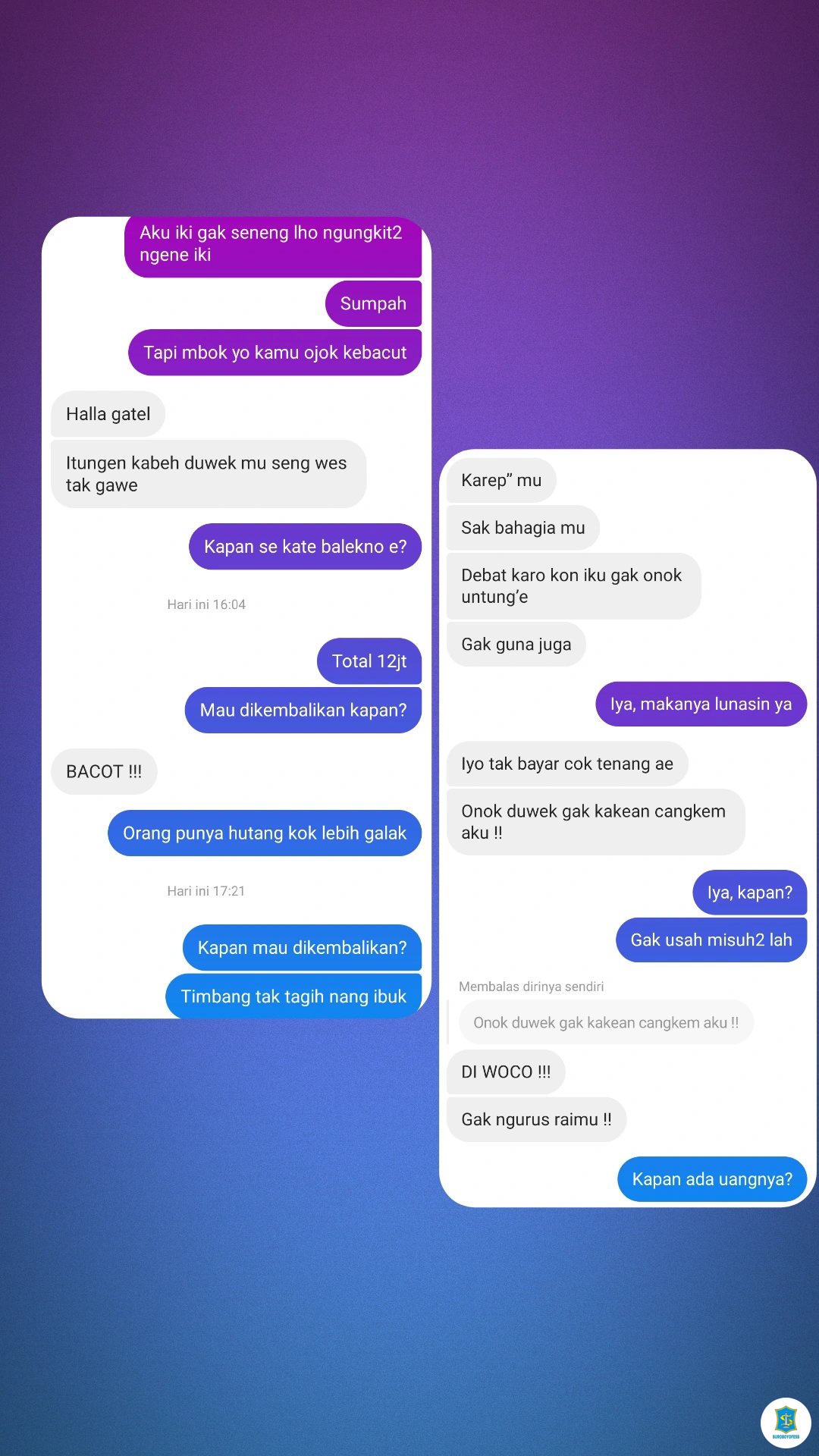 🦈 SUROBOYOFESS 🐊 on Twitter: "Btw aku cewek -rek ini kalo aku datengin ...