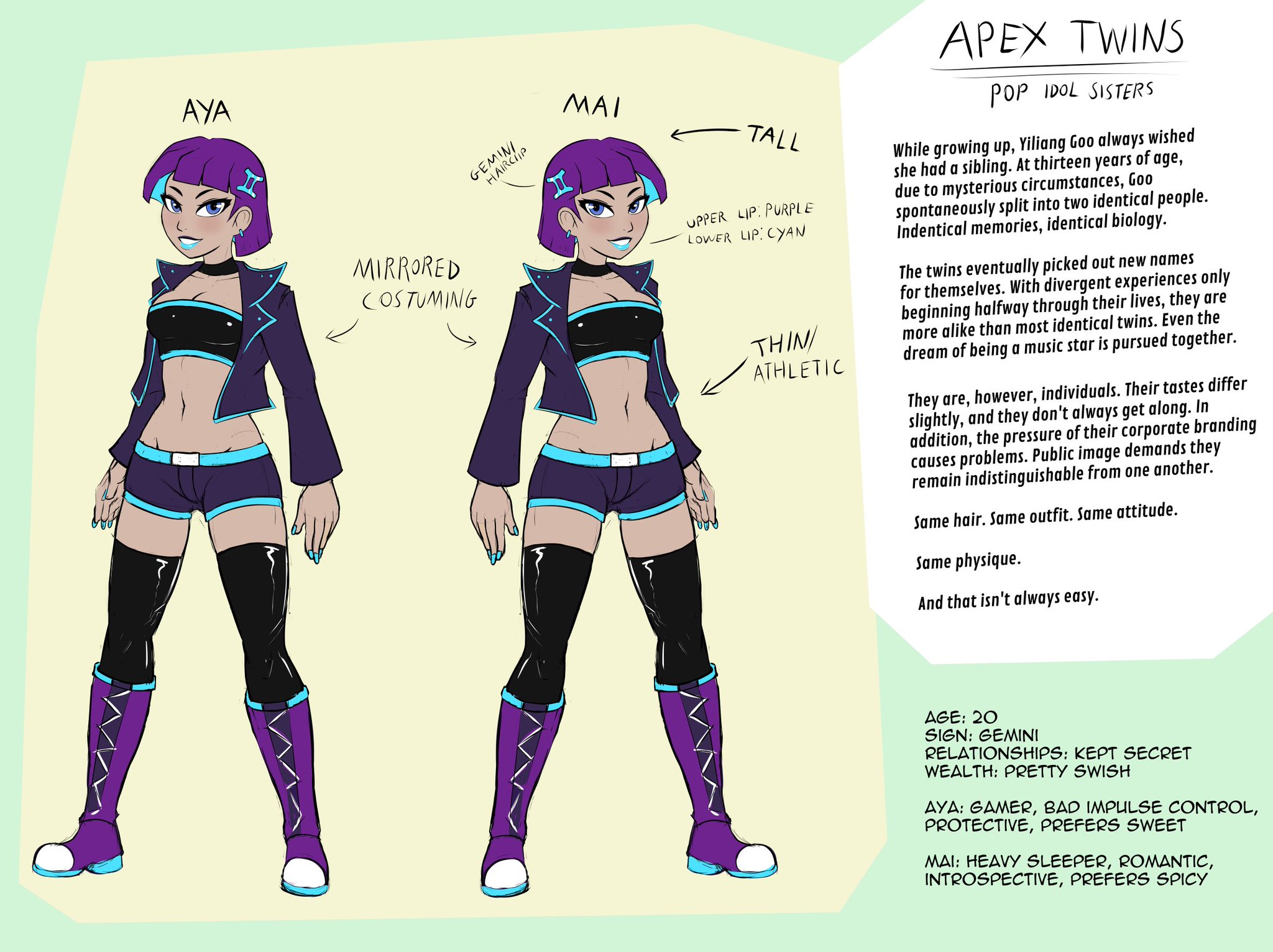 Seiga on Twitter: "OC Refs! I haven't finished all the ones I really want to yet (such as Glu ...