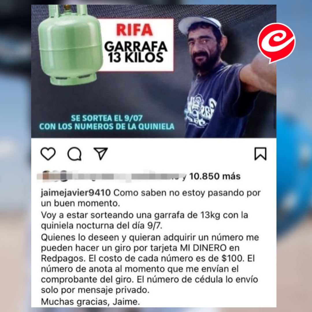 🎟️ El premio del sorteo era una garrafa de gas de 13 kilos y los ...