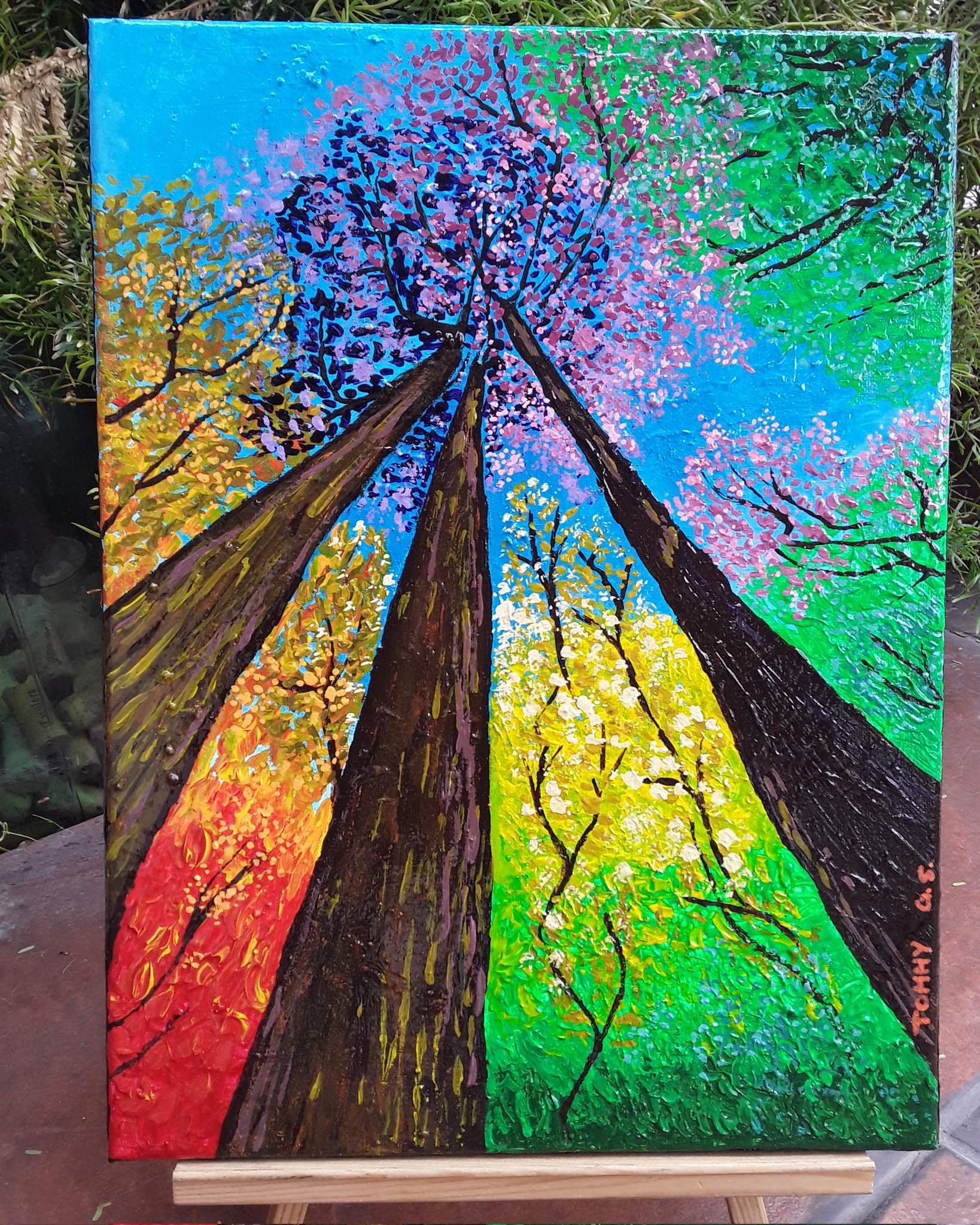 Pinturas De Arboles Acrilicos Simples