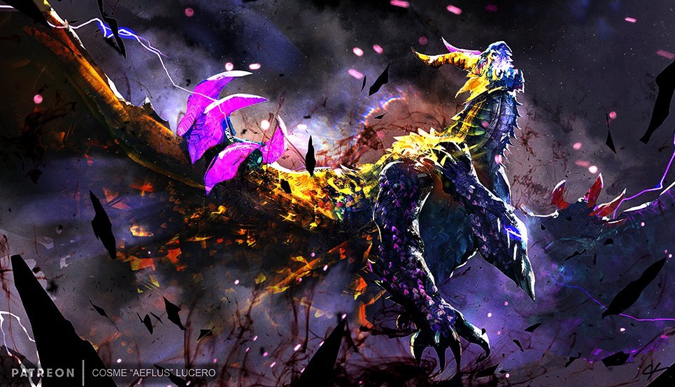 「Shagaru Magala, Chaotic Gore Magala and 」| Aeflus のイラスト