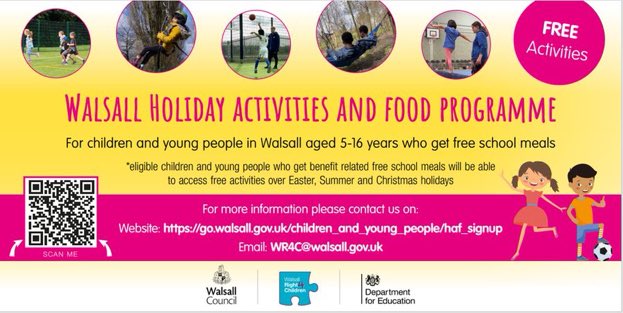 Walsall Right 4 Children on Twitter: "#Walsall Holiday Activity and ...
