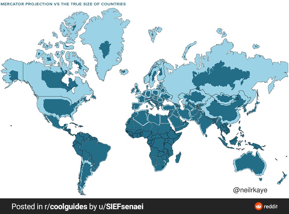 Mercator Projection Vs Actual Size