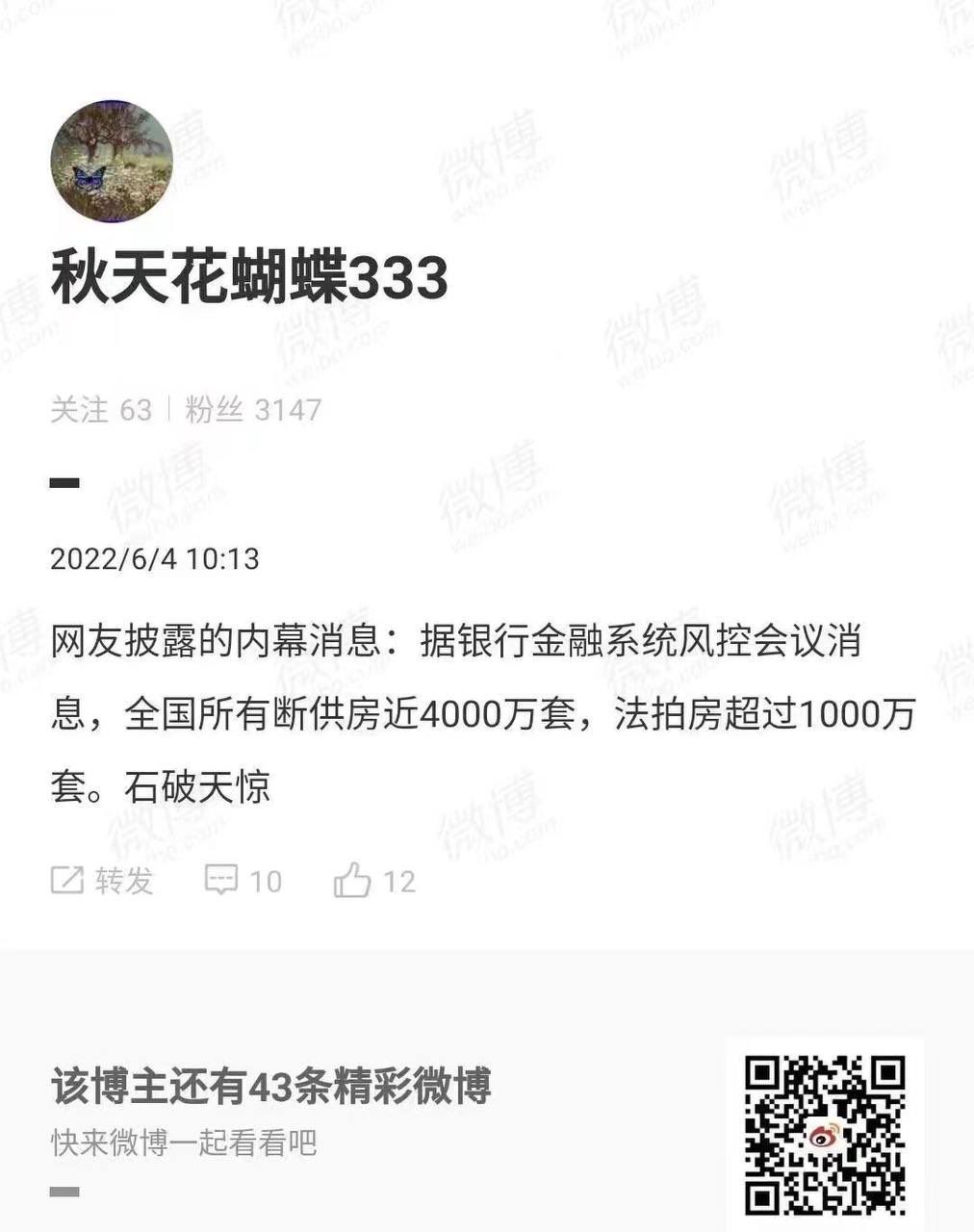 bitex on Twitter: "四千万户齐断供 银行如之奈何？ 最要命的是 人群很快会发现法不责众 一齐断供了也就断供了 上亿人住着的房子怎么收？ 收回来也拍卖不掉这么多 于是原本还想 ...