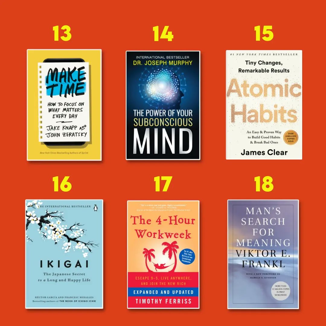 50 Must Read Books 📚 / Thread - Thread from Mindset Reading ...