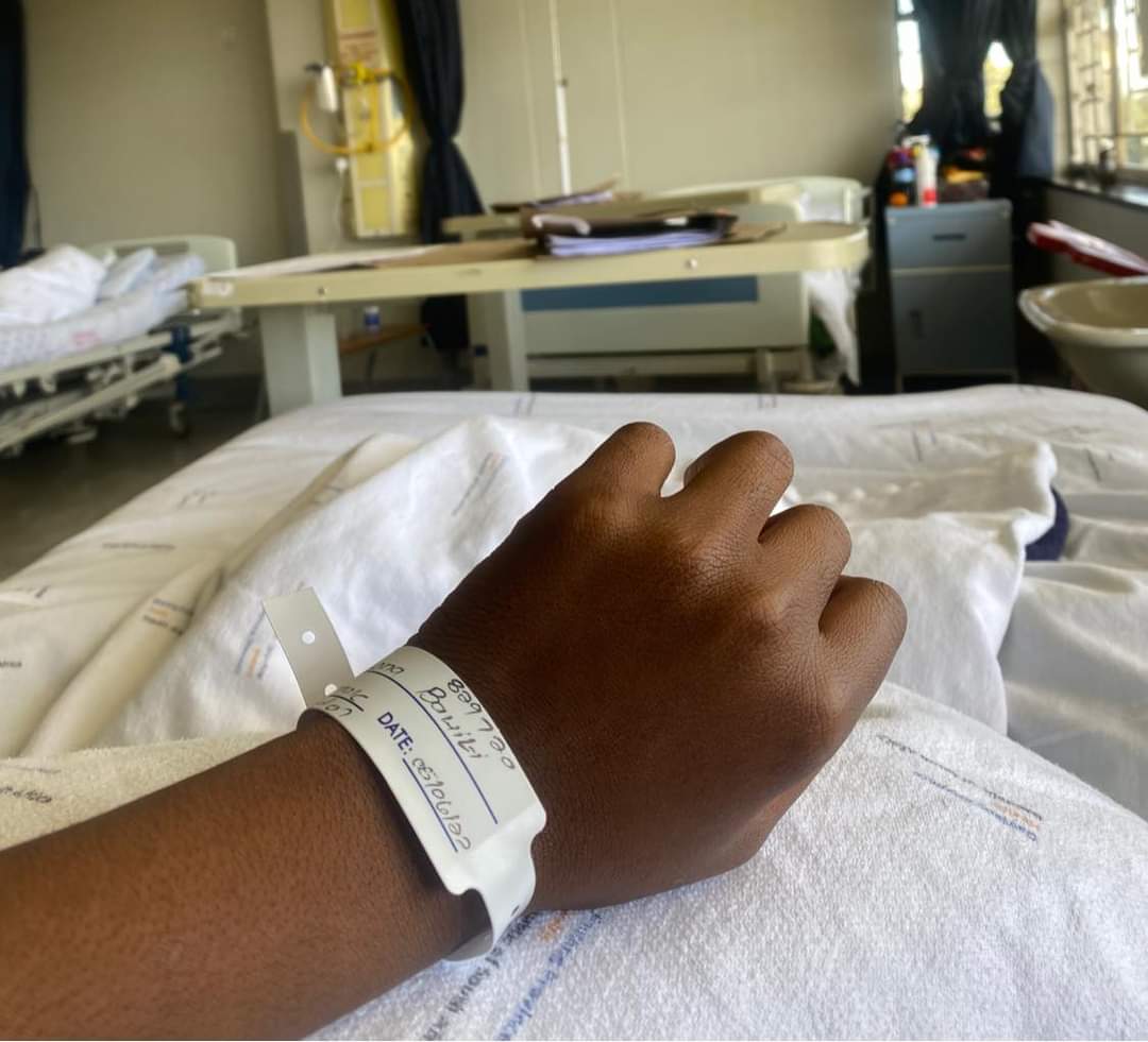 Hospital Drip On Black Hand