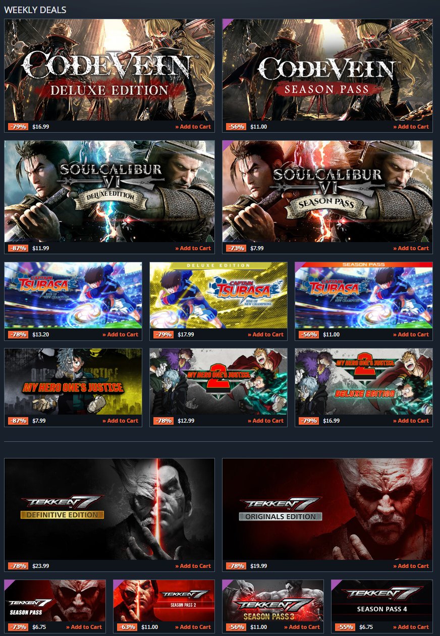 Wario64 on Twitter: "Bandai Namco sale and more on Gamesplanet weekly deals https://t.co ...