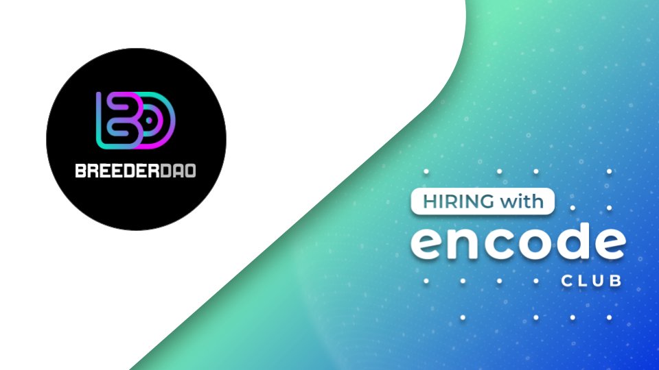 Encode Club on Twitter: ".@BreederDAO AKA the NFT asset factory of blockchain games, are on the ...