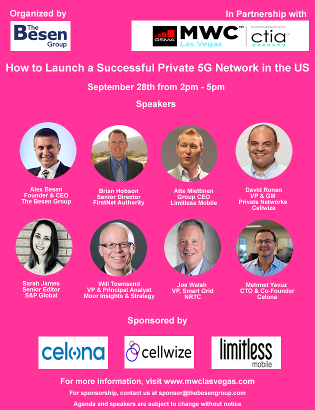 TheBesenGroup on Twitter: "The Besen Group to Host Comprehensive Private 5G Seminar at MWC Las ...