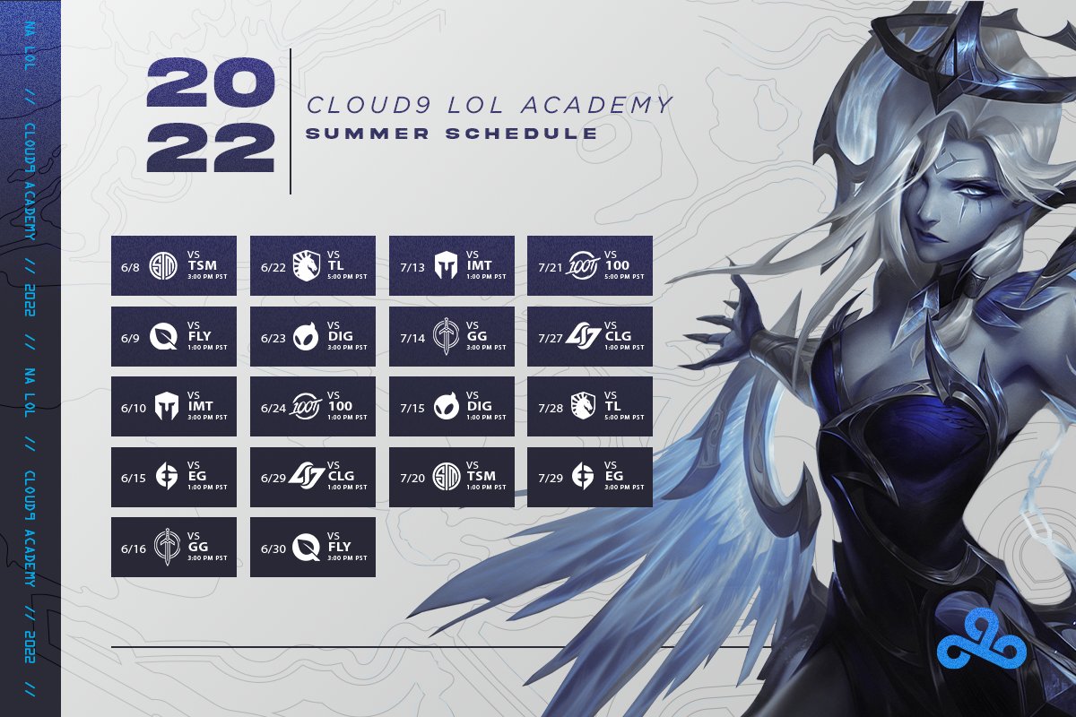 Cloud9 academy schedule : r/Cloud9
