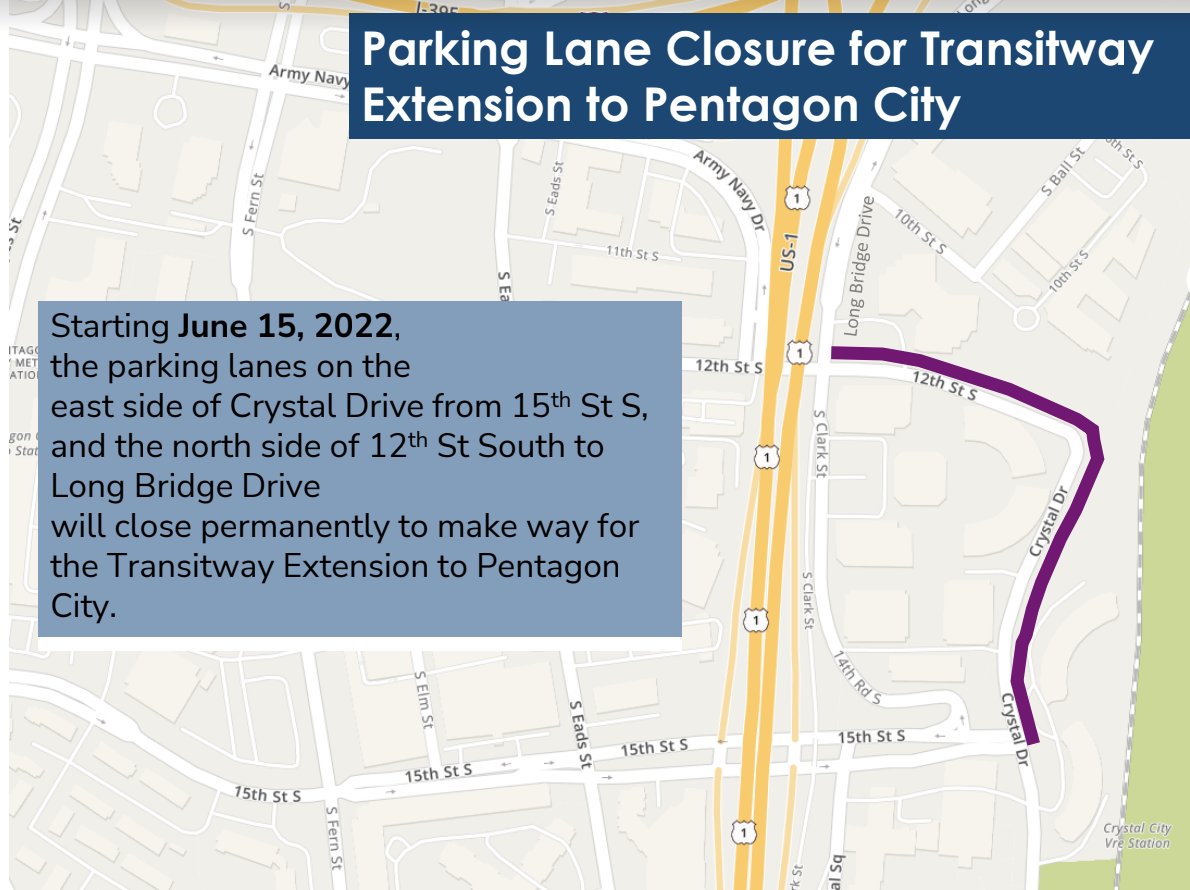 Pentagon South Parking Lane Numbers