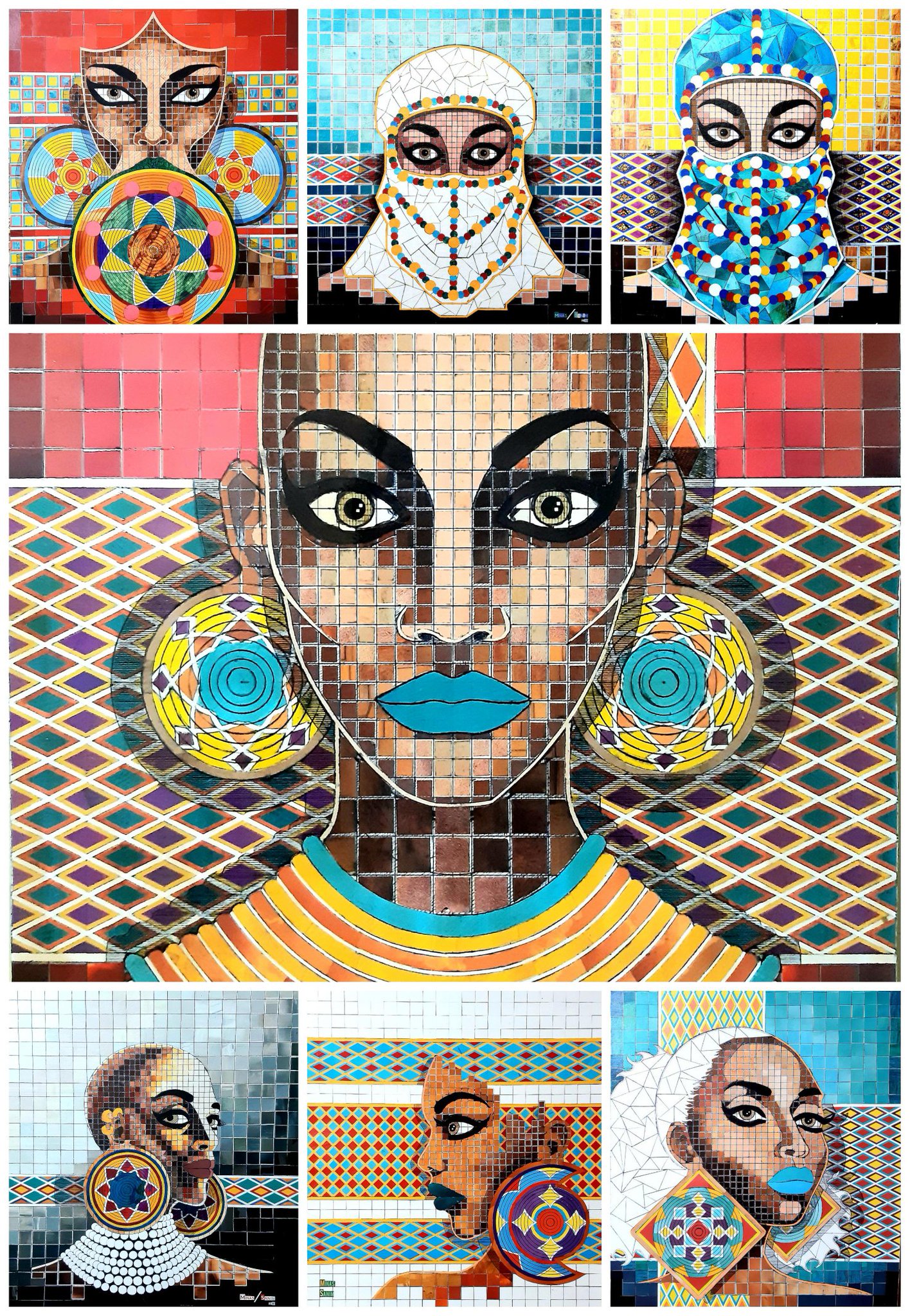 Minas Sanim Art on Twitter: "These 7 art works are part of a series I made under the title ...