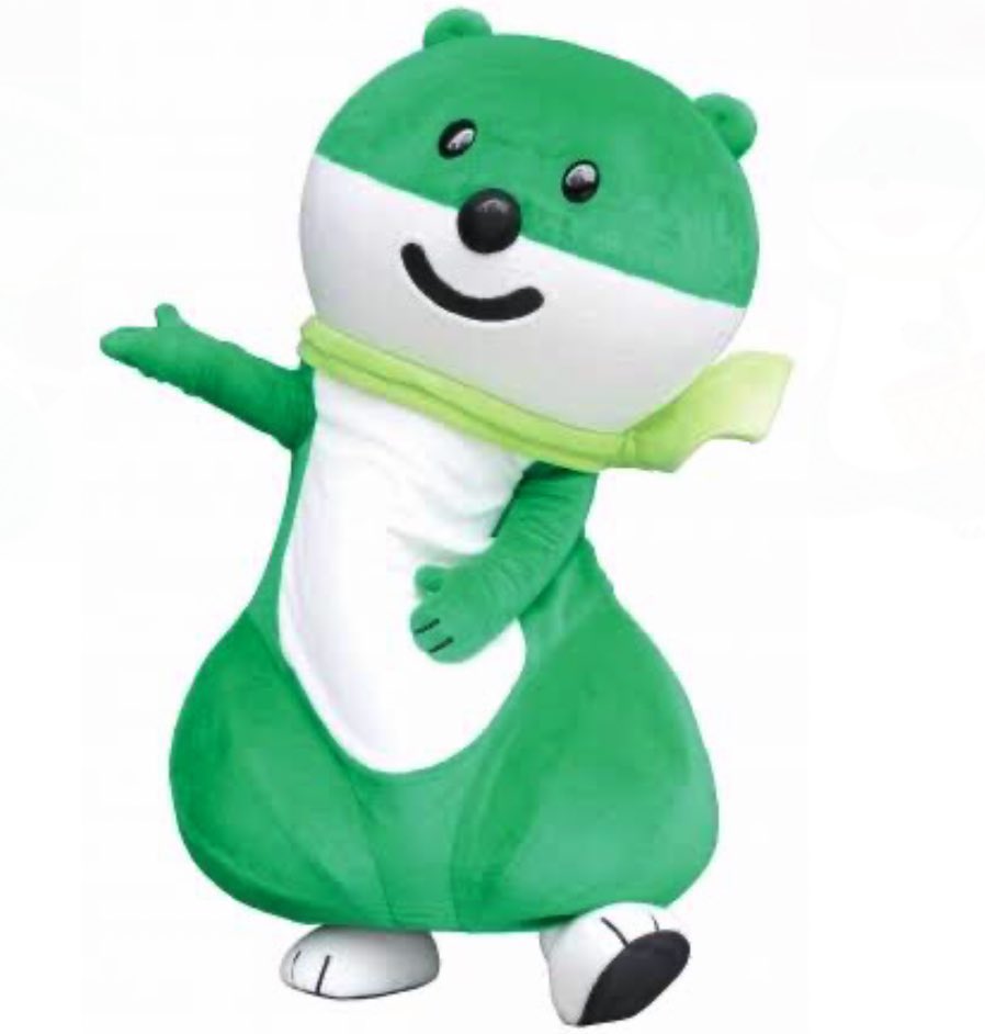 「Midosuke the green otter is the mascot o」|Mondo Mascotsのイラスト