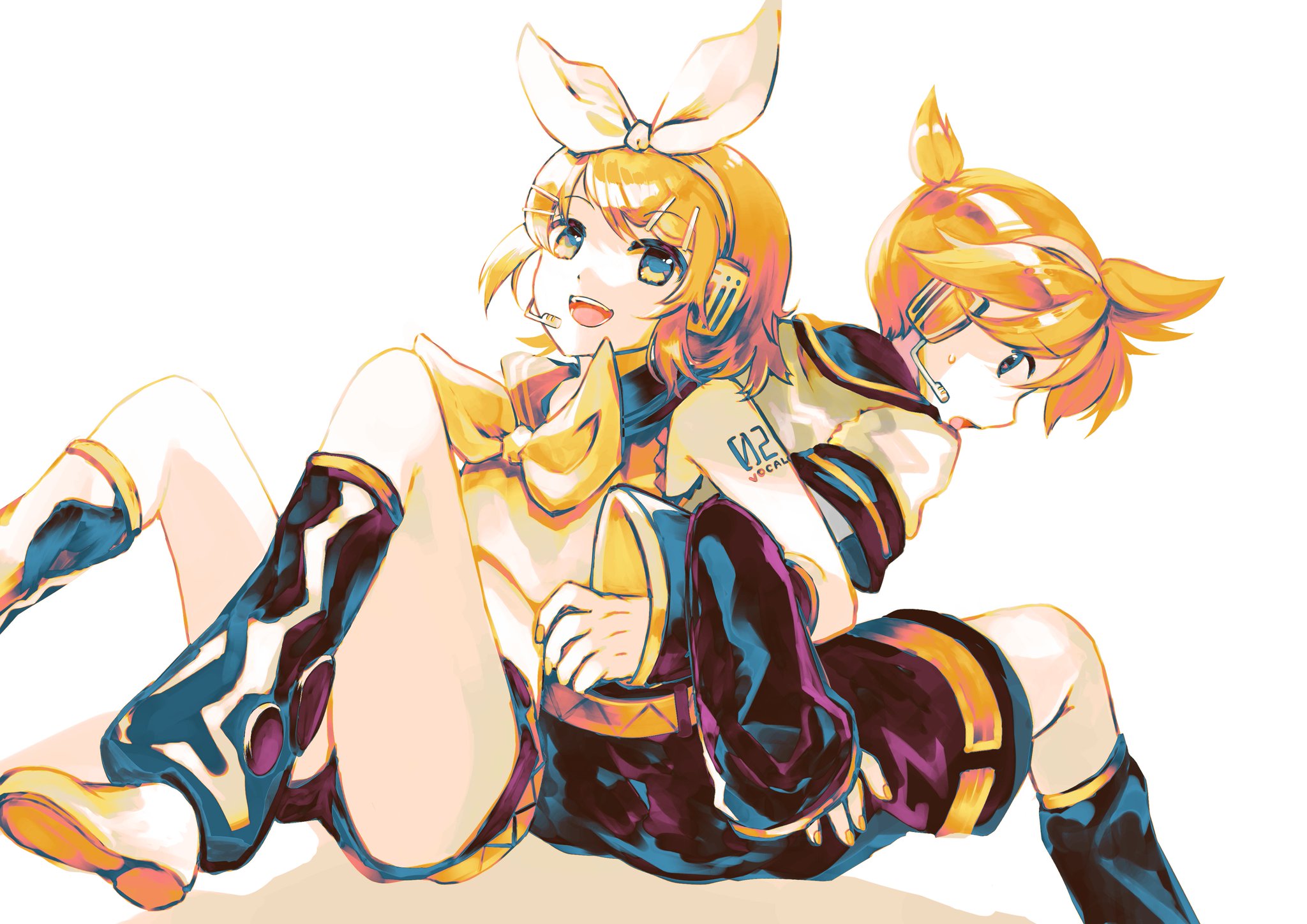 piapro(ピアプロ) on Twitter: "ピアプロ運営です。本日は｢お座り｣作品をご紹介！月下推敲さんの元気なリンちゃんとレンくん！アクティブなポーズに、光の色合いがとっても素敵です ...