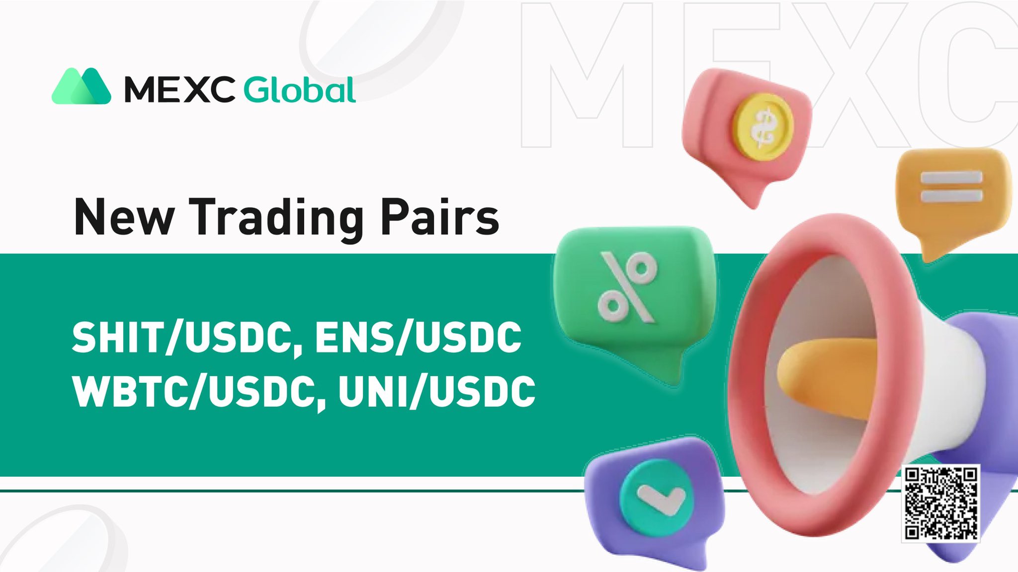 MEXC Global on Twitter: "MEXC adds $SHIT/USDC, $ENS/USDC, $WBTC/USDC, and $UNI/USDC trading ...