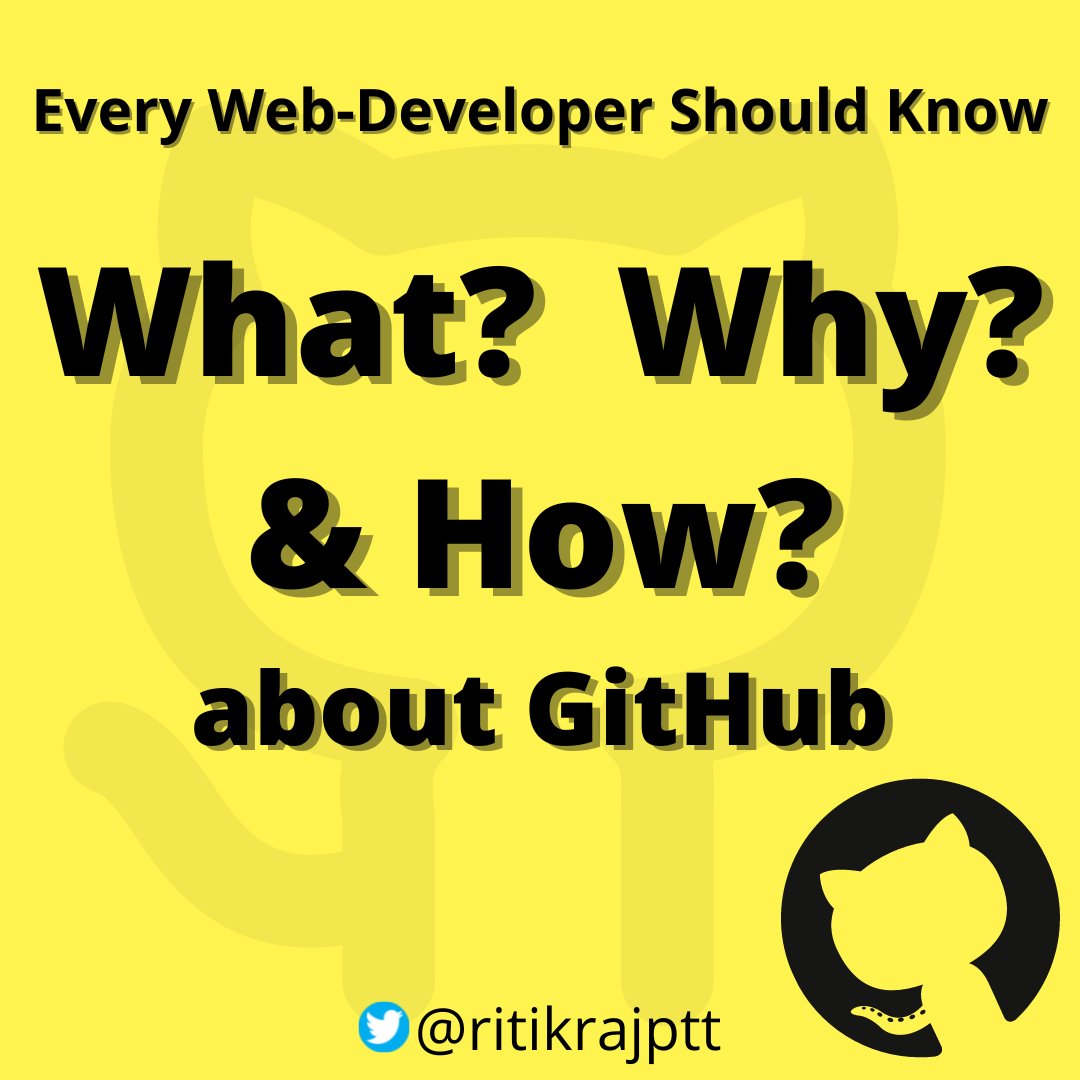 🚀 Everything you need to know about GitHub??🤯 Do check it Out:🧵👇 twitter.com/ritikrajptt/status ...