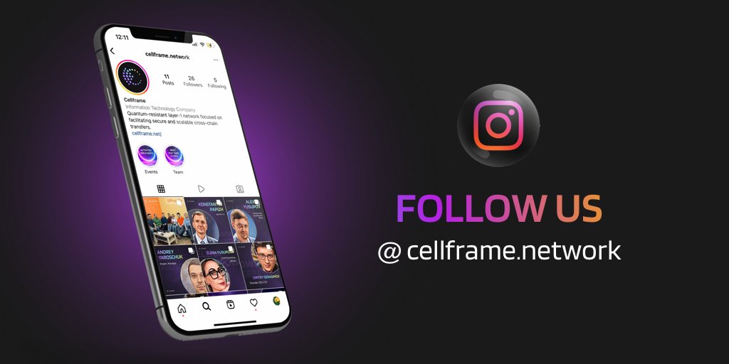 Cellframe Network on Twitter: "📲 Didn’t we tell you about our Instagram? Follow us via the link ...