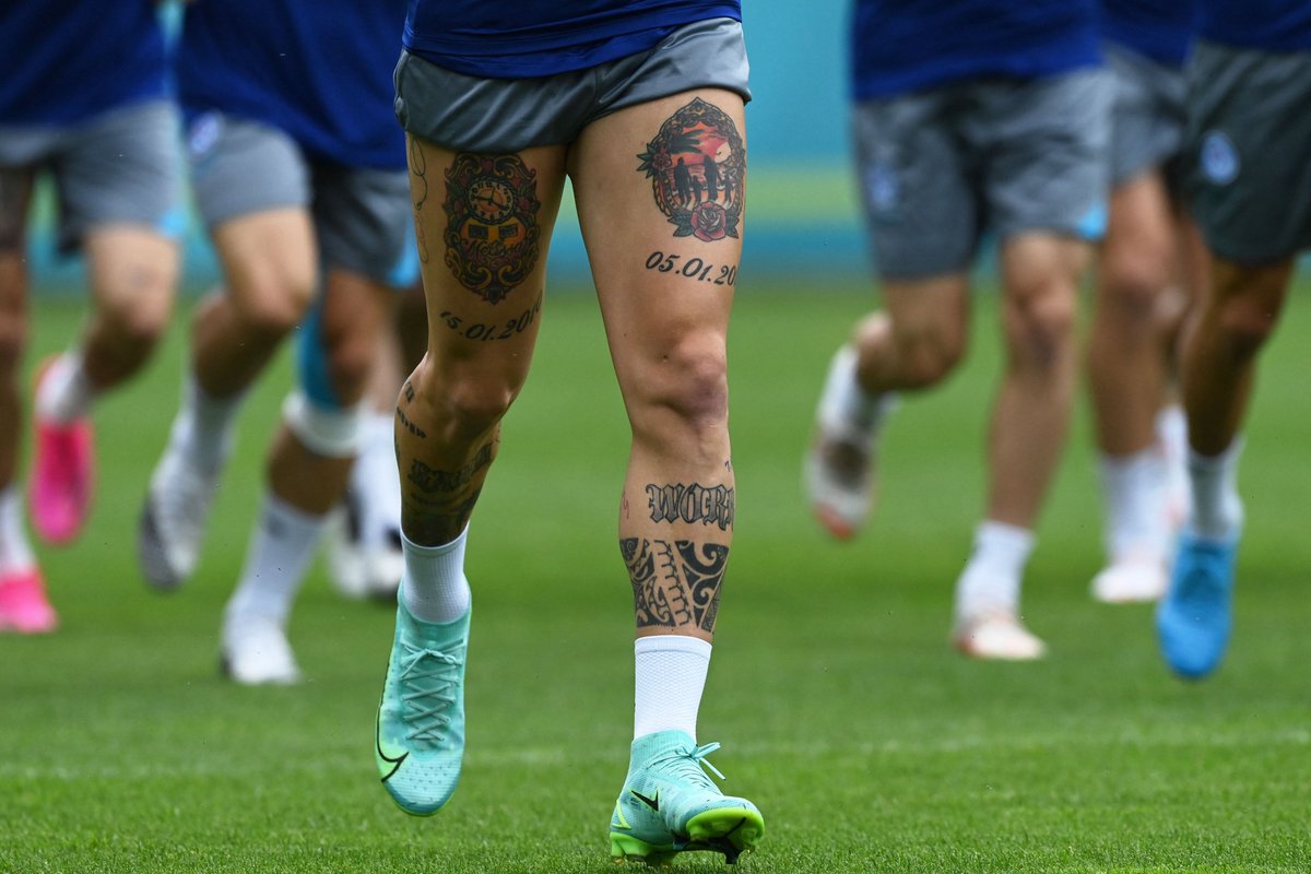Soccer Player Leg Tattoos