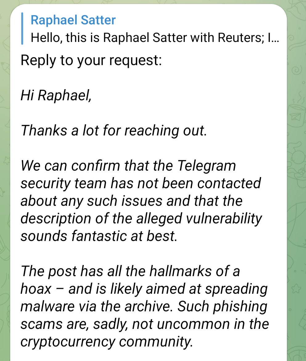 Raphael Satter on Twitter: Raphael Satter on Twitter: