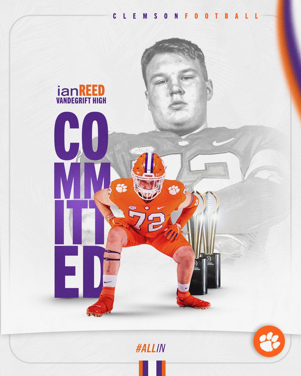 2023 4* OT Ian Reed commits to Clemson : r/CFB