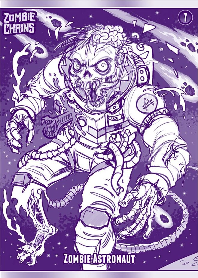 Zombie Astronaut Drawing