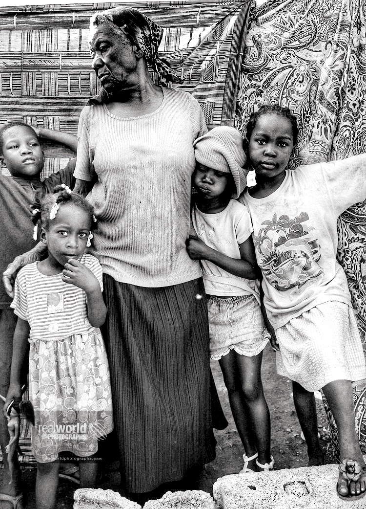 Poor Black American Family