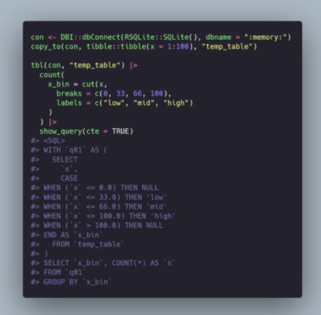 SQL from R is insane. Here’s why. 🧵 #rstats - Thread from 🔥 Matt Dancho ...
