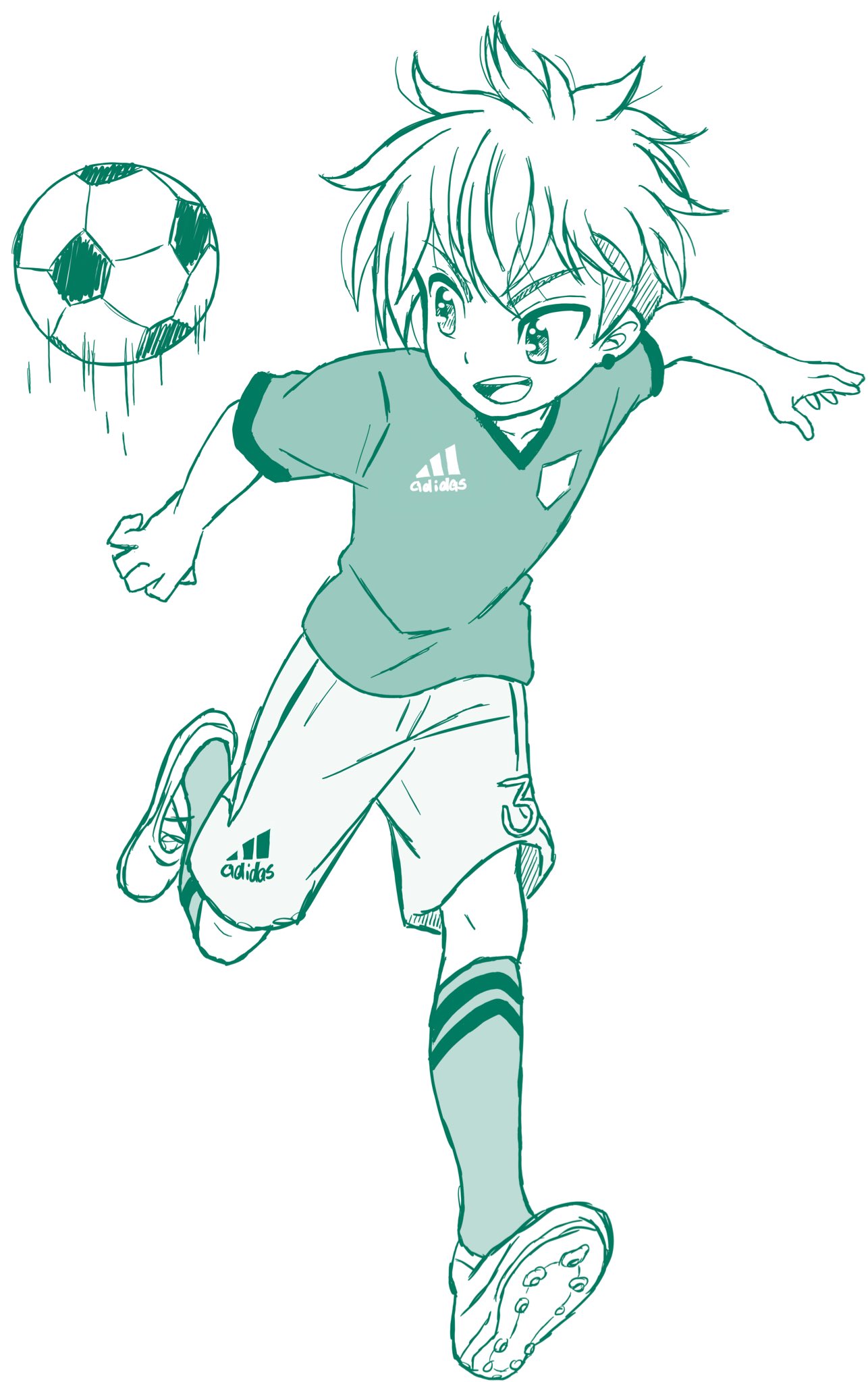 Anime Guy Play Football