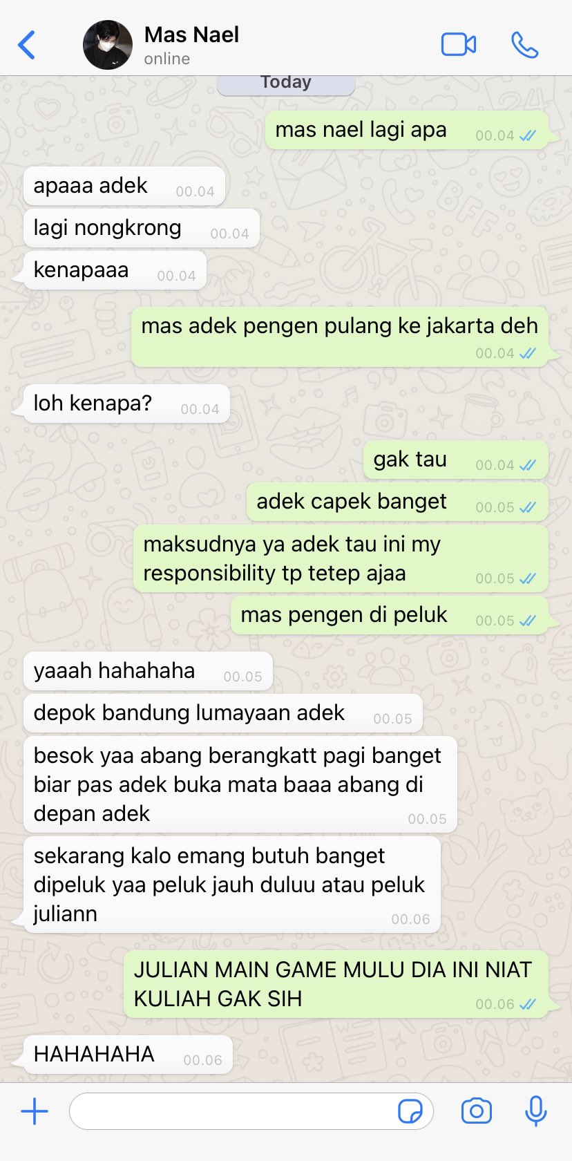 on Twitter: "walaupun mas nael terkesan paling cuek bebek, aslinya paling sayang kok 😞 https://t ...