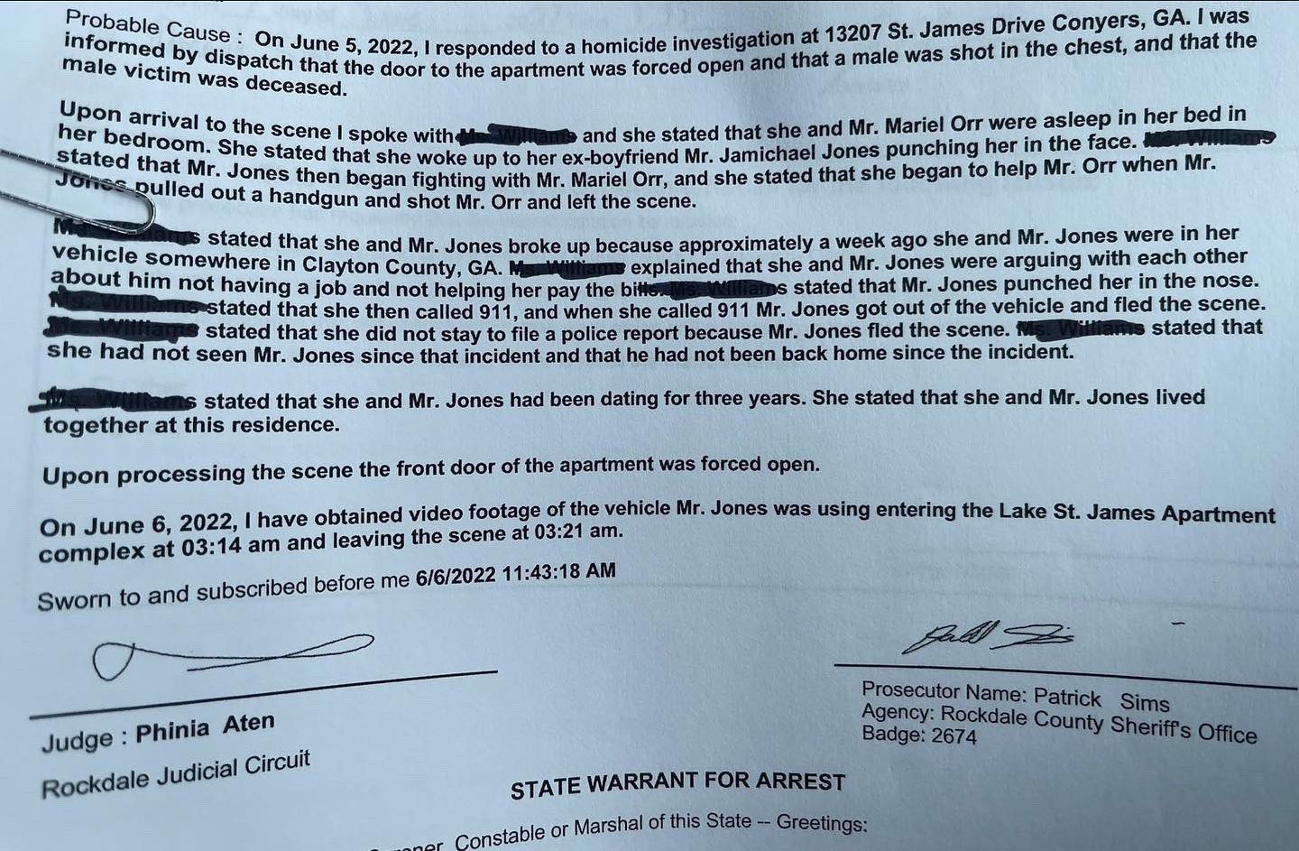 SAY CHEESE! 👄🧀 on Twitter: "Arrest warrant reveals Trouble was asleep in woman’s bed when her ex ...