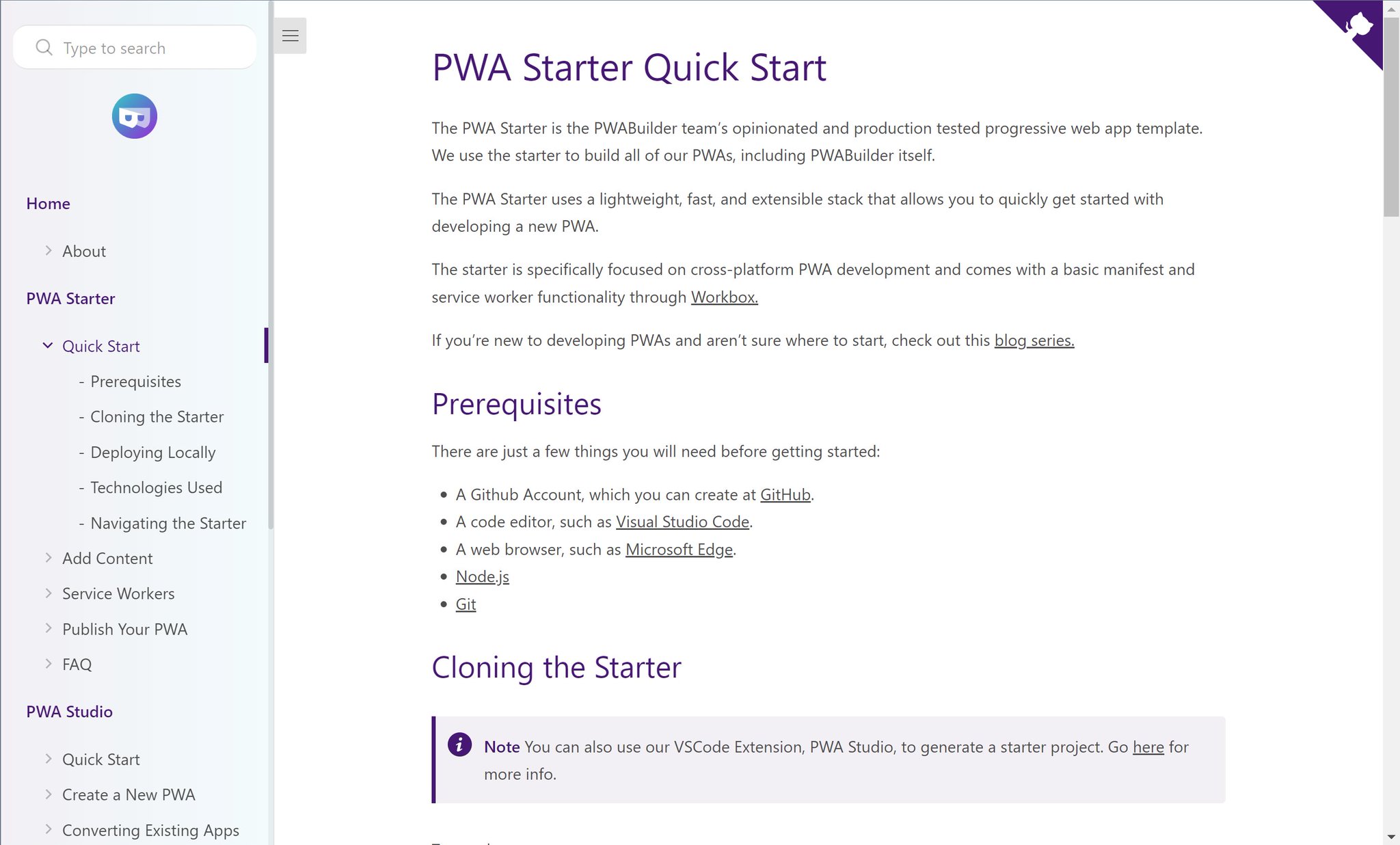 PWABuilder on Twitter: "Building a PWA with our Starter template https://t.co/cGABdb6lCr? Have ...