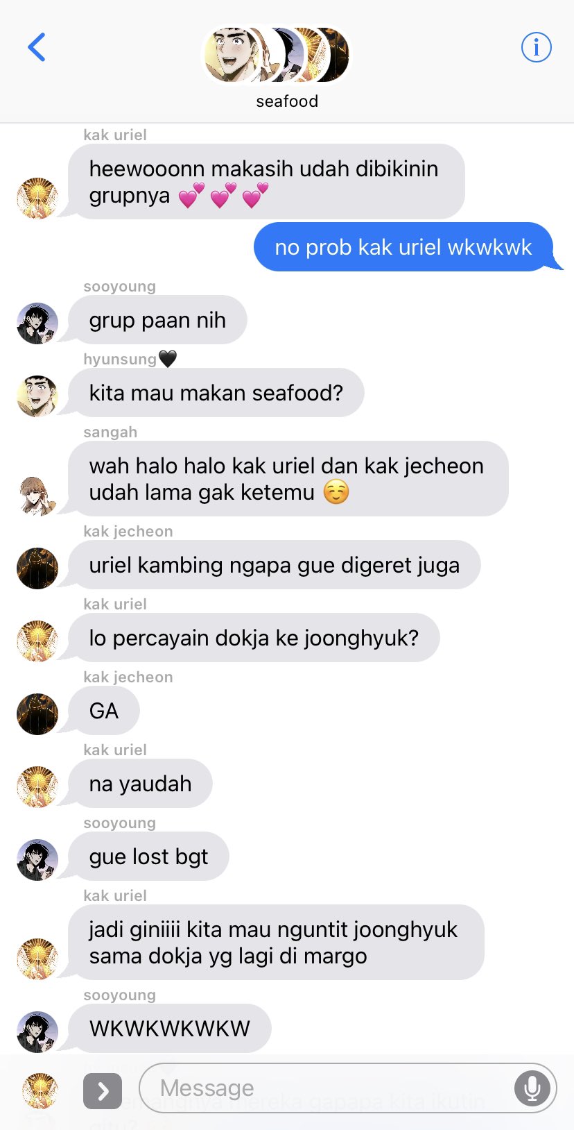 💫 | 📌 joongdok kampus au on Twitter: "21 — pov heewon. terbentuk lah sebuah group chat baru ...
