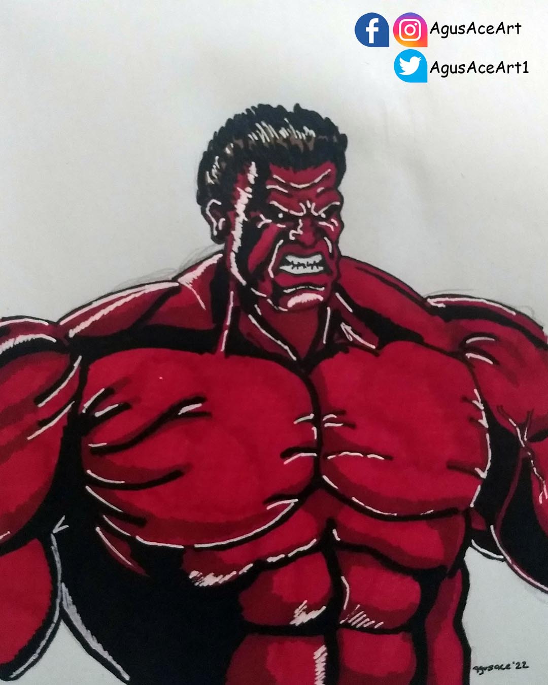 Red Hulk Drawings