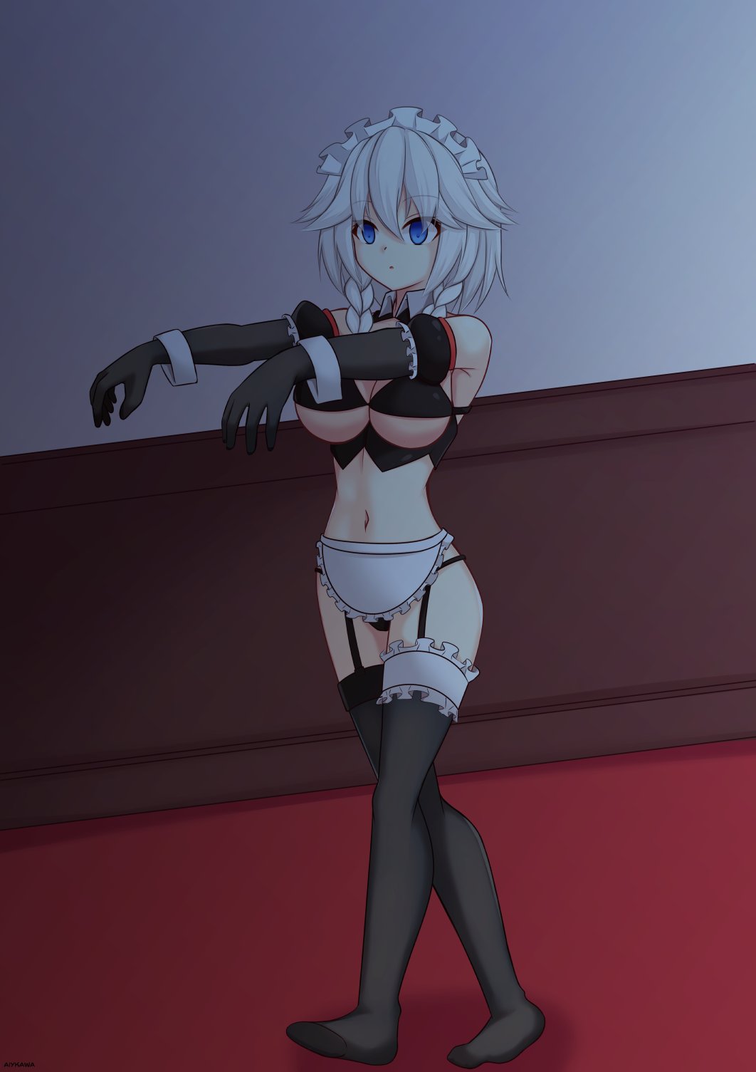 A~ on Twitter: "Sakuya from Touhou walking toward her master ~ https://t.co/ksEZXTT1ny" / Twitter