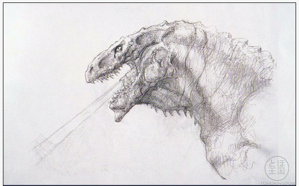 Godzilla 2022 Atomic Breath Drawing
