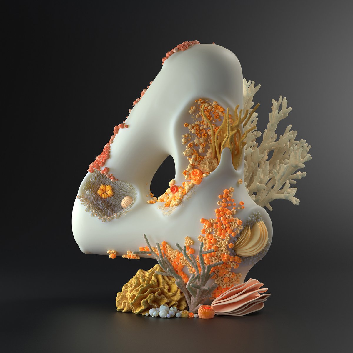 Behance on Twitter: "Colorful coral numbers for @36daysoftype by @tavo ...